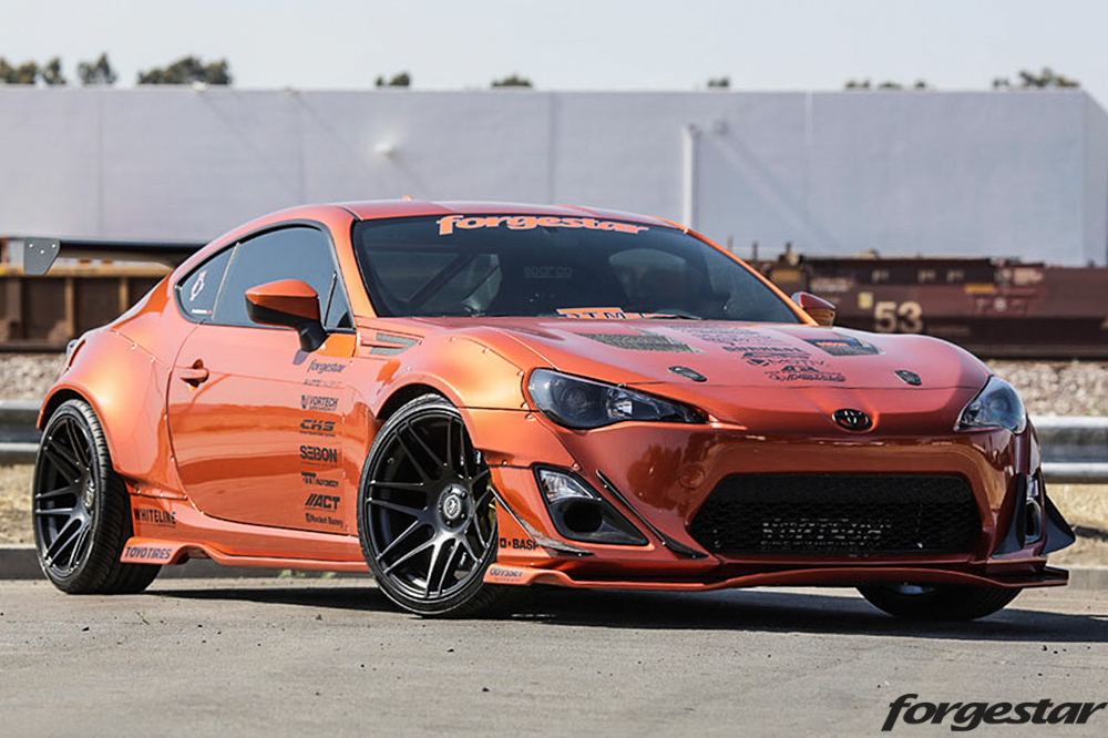*Forgestar 18x9.5/18x11 Gloss Black F14 Wheels for Rocket Bunny Scion FR-S/Subaru BRZ